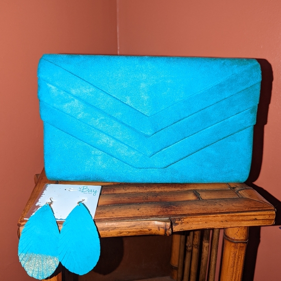 Bags | Suede Envelope Clutch | Poshmark